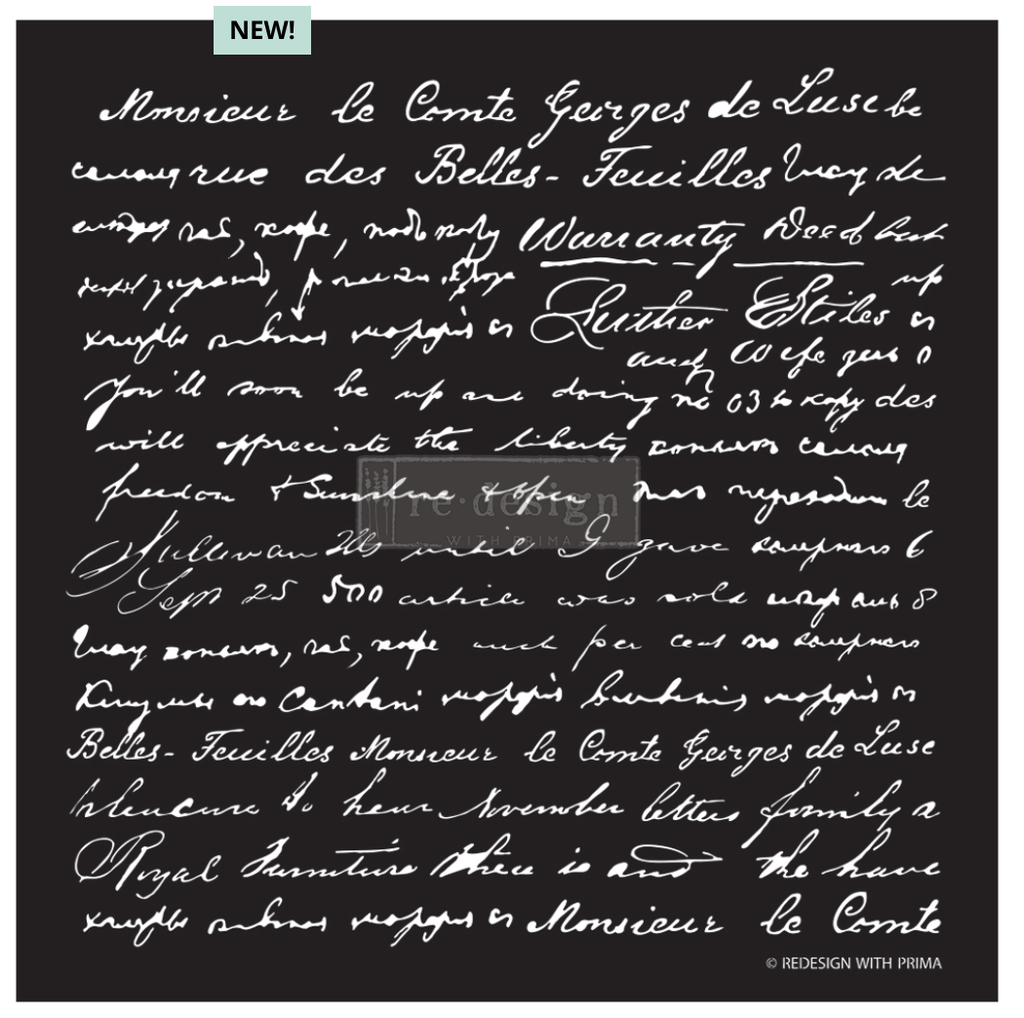 Plantilla Stencill Re Design With Prima - Script